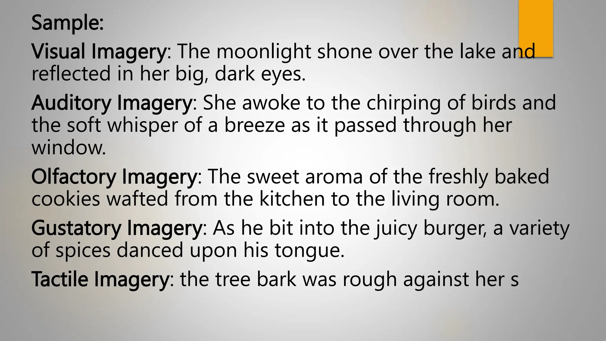 What is creative writing? USe of figurative languages and sensory ...