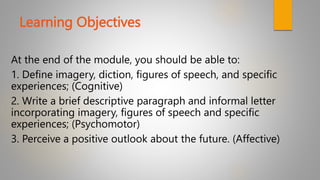 What is creative writing? USe of figurative languages and sensory ...