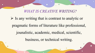 CREATIVE WRITING.pptxudgq;DEKEEEwhofoqwo | PPTX