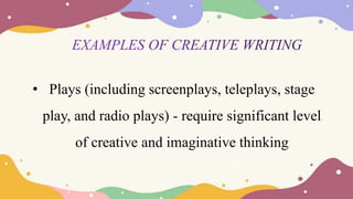 CREATIVE WRITING.pptxudgq;DEKEEEwhofoqwo | PPTX