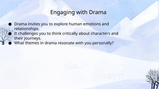 Creative Writing: Drama and its forms, techniques, and literary devices ...