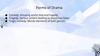 Creative Writing: Drama and its forms, techniques, and literary devices ...