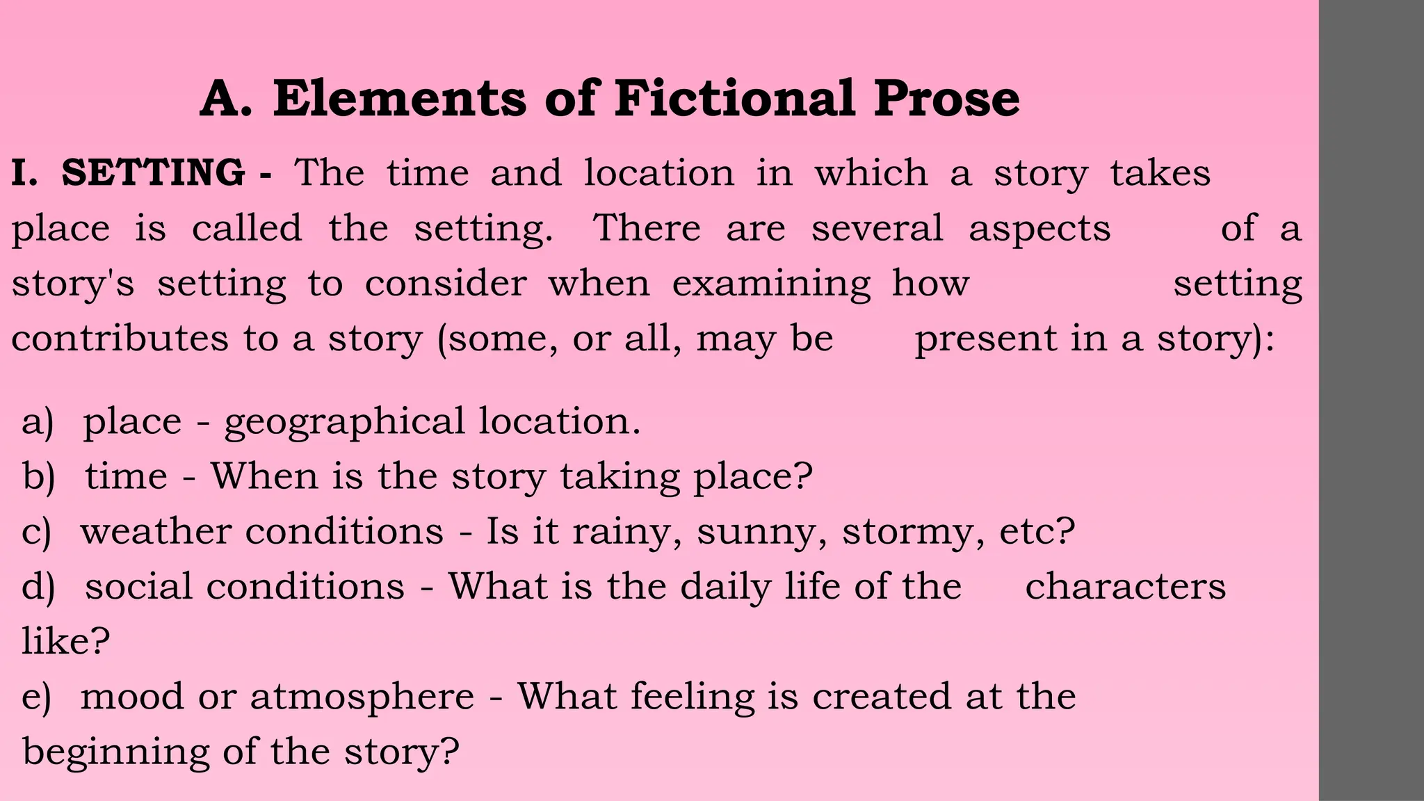 Creative Writing- Elements Techniques, and Literary Devices | PPTX