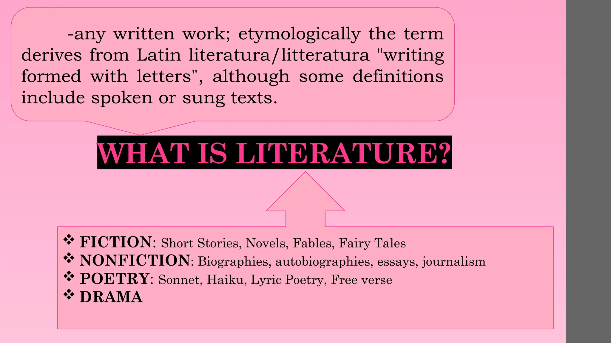 Creative Writing- Elements Techniques, and Literary Devices | PPTX