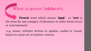 Creative Writing- Elements Techniques, and Literary Devices | PPTX