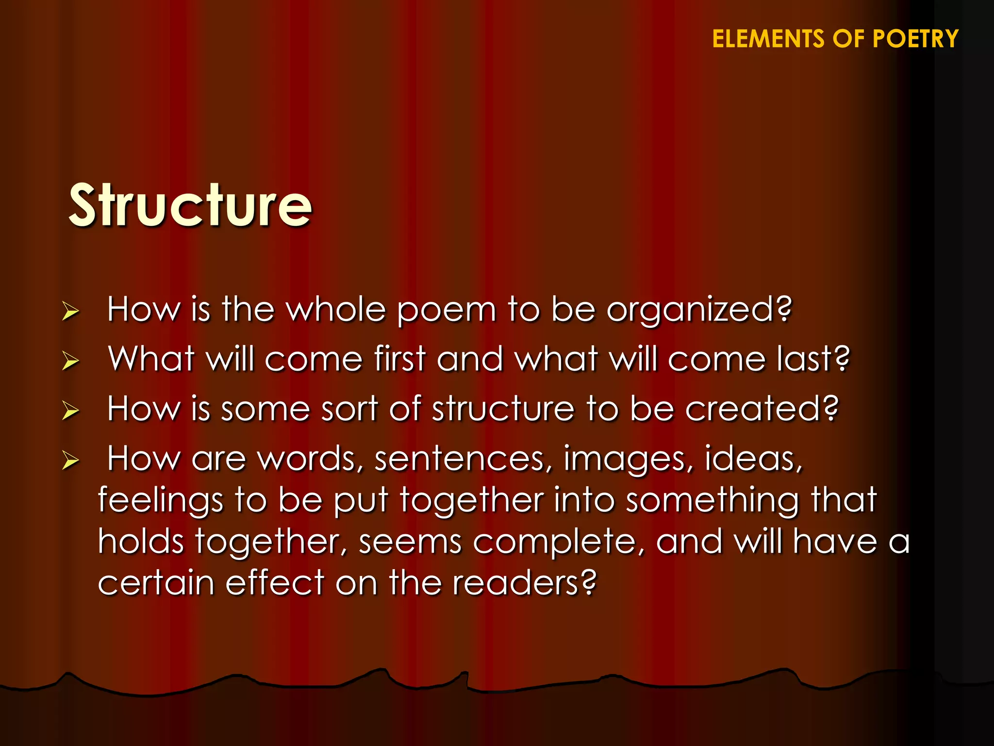 ELEMENTS OF POETRY | PPTX