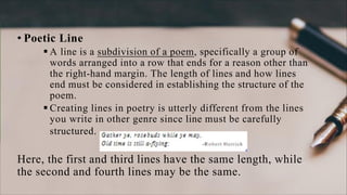 Creative Writing-identify the elements of poetry; 2. appreciate the ...