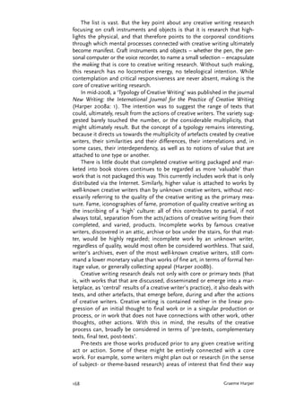 Creative writing words as practice-led research. | PDF