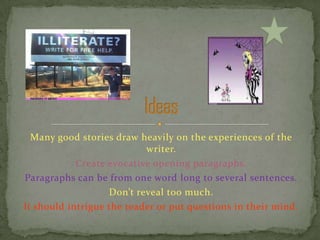 Creative Writing Powerpoint | PPTX