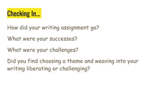 Creative Writing - Thursday | PPT