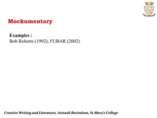 Creative writing and literature | PPTX