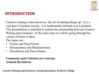 Creative writing and literature | PPTX