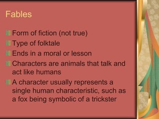 Creative writing genre POWERPOINT Types of Genre.ppt