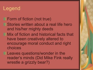 Creative writing genre POWERPOINT Types of Genre.ppt