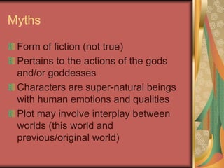 Creative writing genre POWERPOINT Types of Genre.ppt