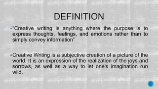 Creative writing skill - life management | PPT