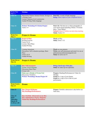 Creative writing syllabus | PDF