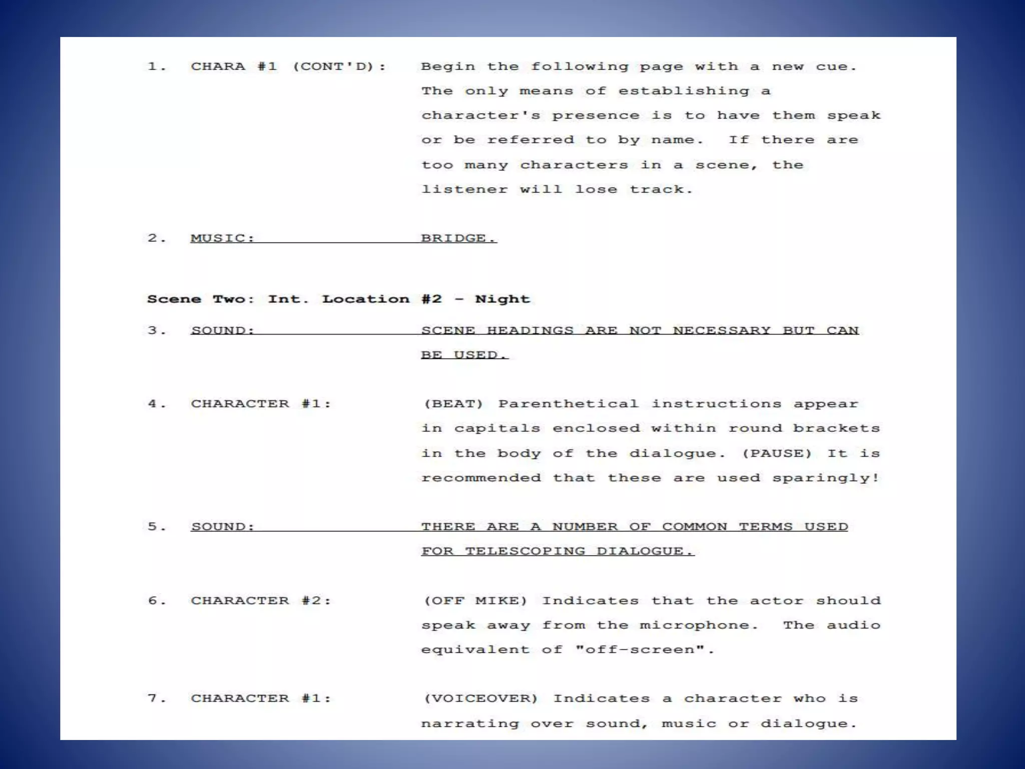 Creative writing task radio script | PPTX