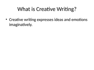 Creative_Writing_Training_KS1_KS2 on writing creatively | PPTX