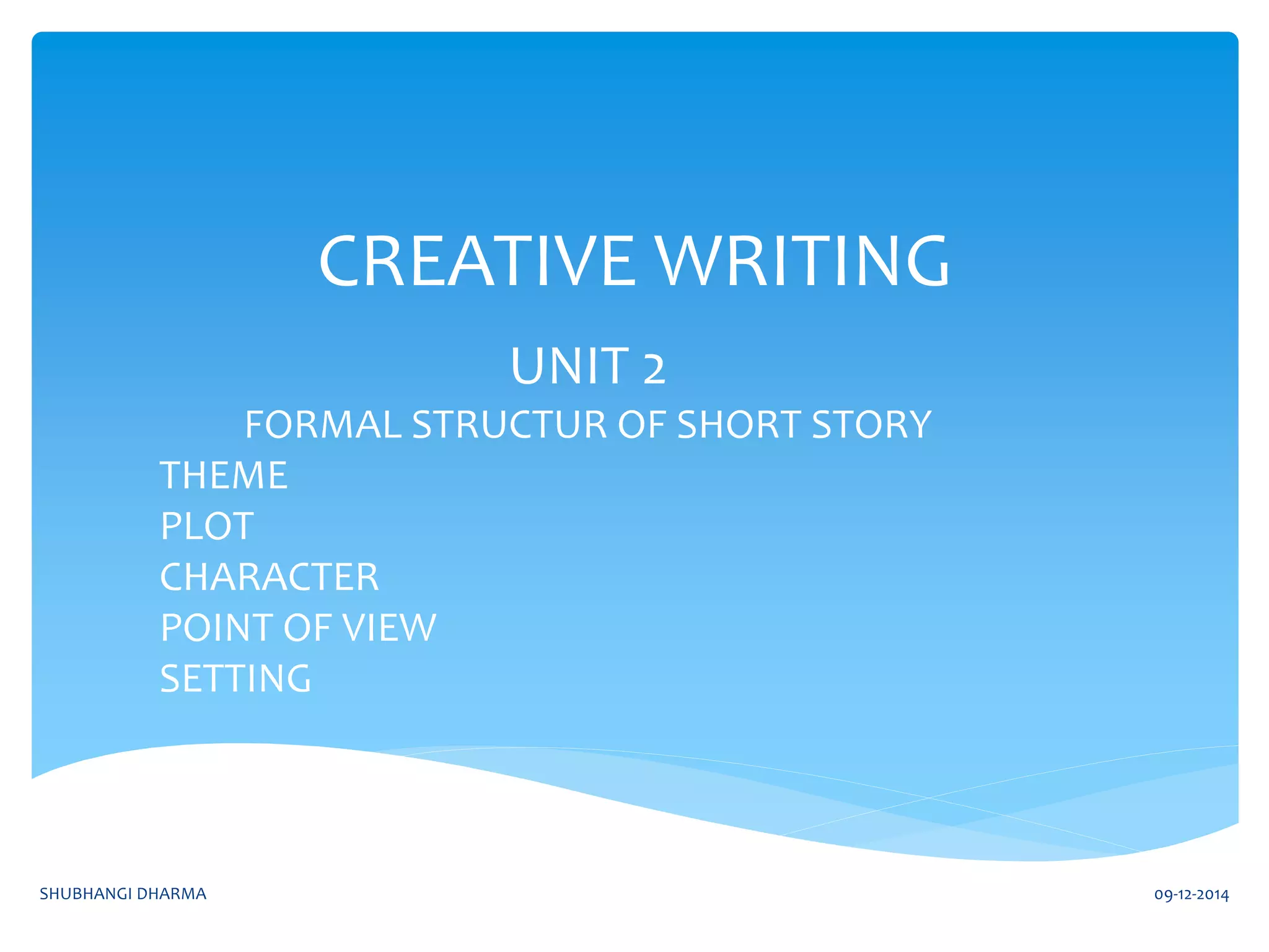 Creative writing updated | PPT