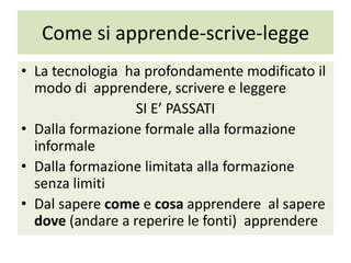 Creativita' conoscenza e tecnologia | PPT