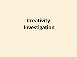 Creativity | PPTX | Horror | Genres