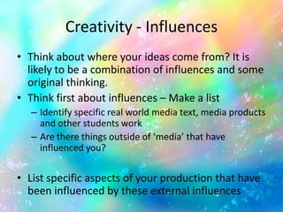 Creativity In A2 Media | PPT