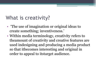 Creativity investigation | PPTX | Horror | Genres