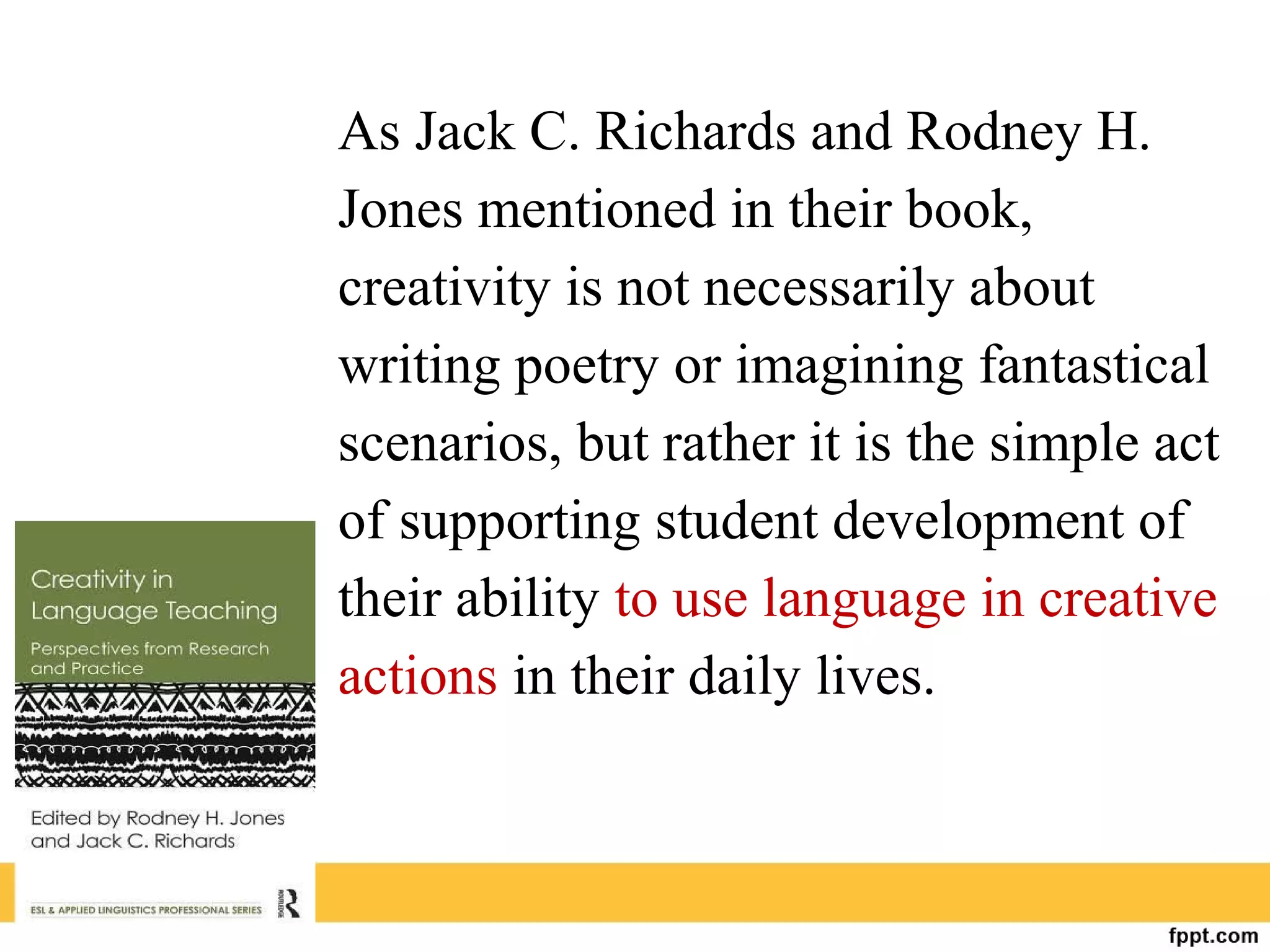 Creativity teaching | PPT