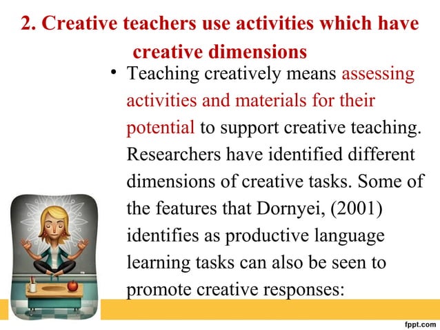 Creativity teaching | PPT