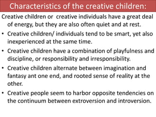Creative Person Characteristics