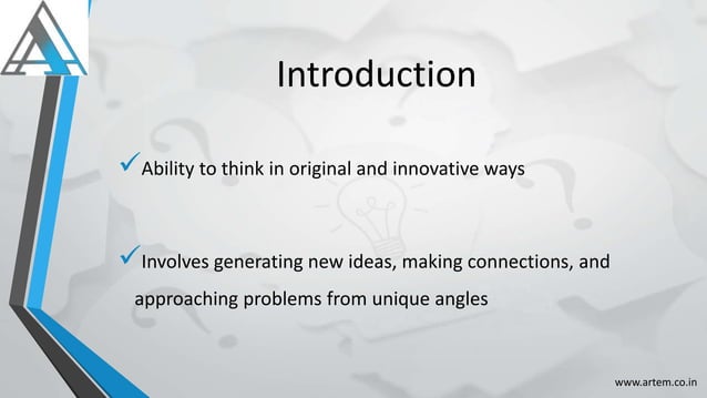 creativity-personal development and general | PPT