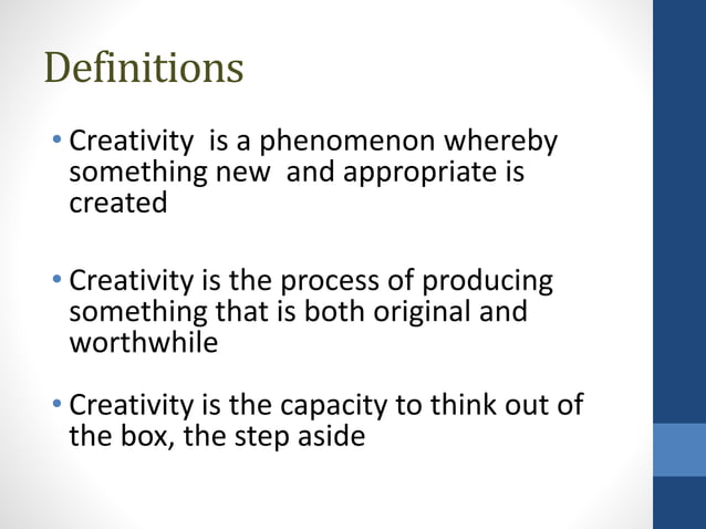 creativity.pdf presentation... psychology | PPT