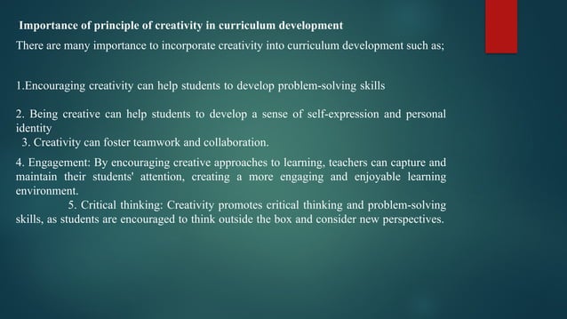 Creativity principle of curriculum development.pptx