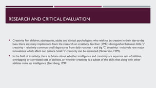 creativity.........A POSITIVE PSYCHOLOGY | PPTX