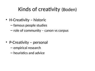 Technical Creativity – 601 Theory Introduction | PPTX