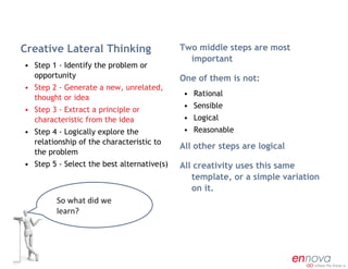 Creativity Lateral Thinking | PPT