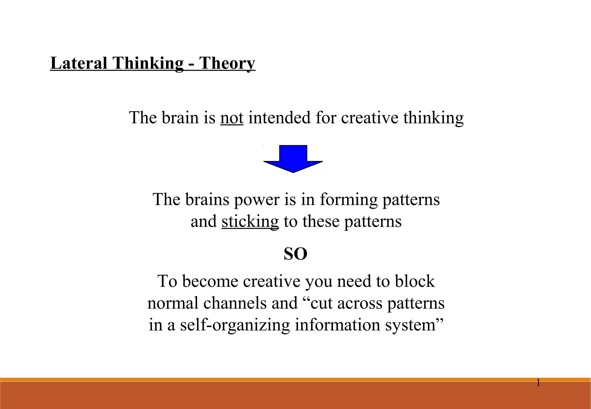 Creativity lateral thinking | PPT