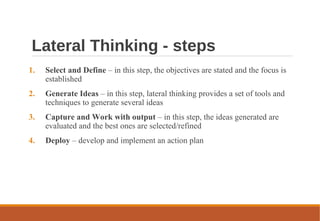 Creativity lateral thinking | PPT
