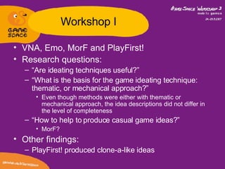 Creativity Techniques in Game Design | PPT
