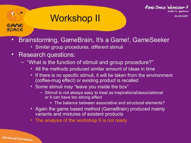 Creativity Techniques in Game Design | PPT