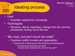 Creativity Techniques in Game Design | PPT