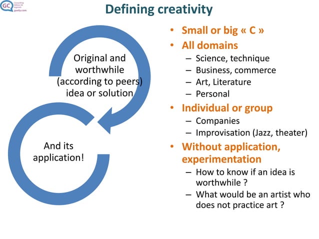 Creativity theory and practice | PPTX