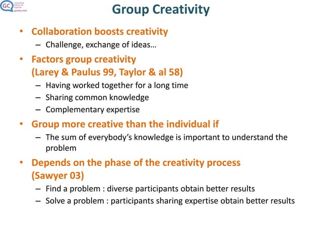 Creativity theory and practice | PPTX