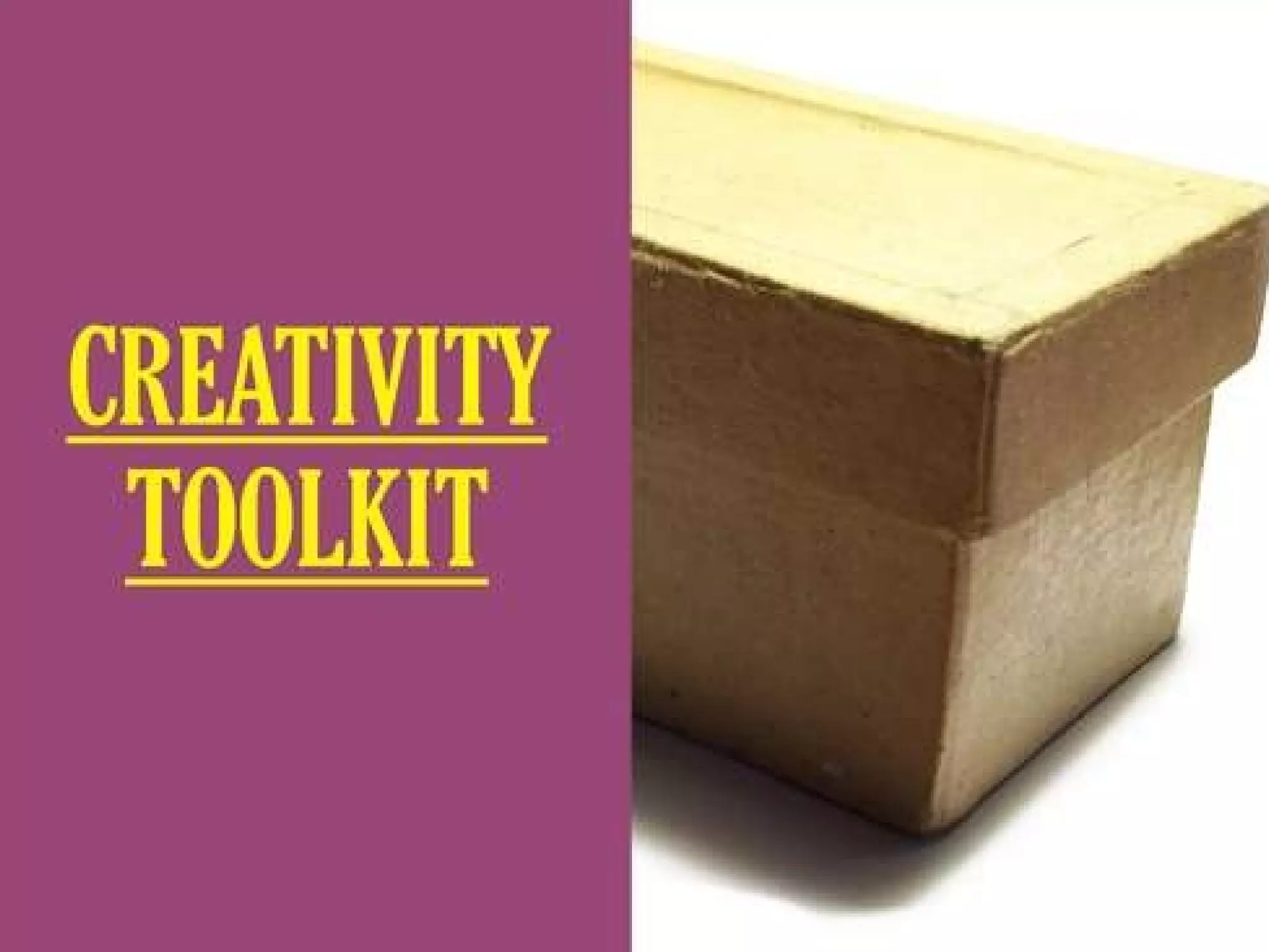 Creativity Toolkit | PPT | Fitness and Exercise | Healthy Living