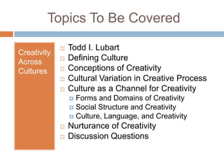 Creativity Across Cultures | PPTX