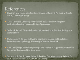 Creativity and boredom | PPT