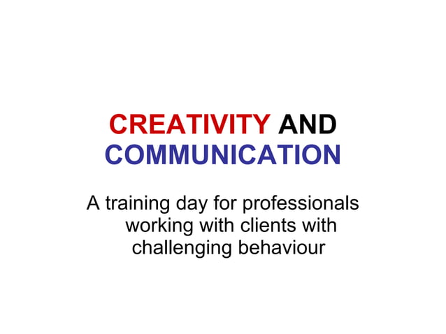 Creativity and communication | PPT