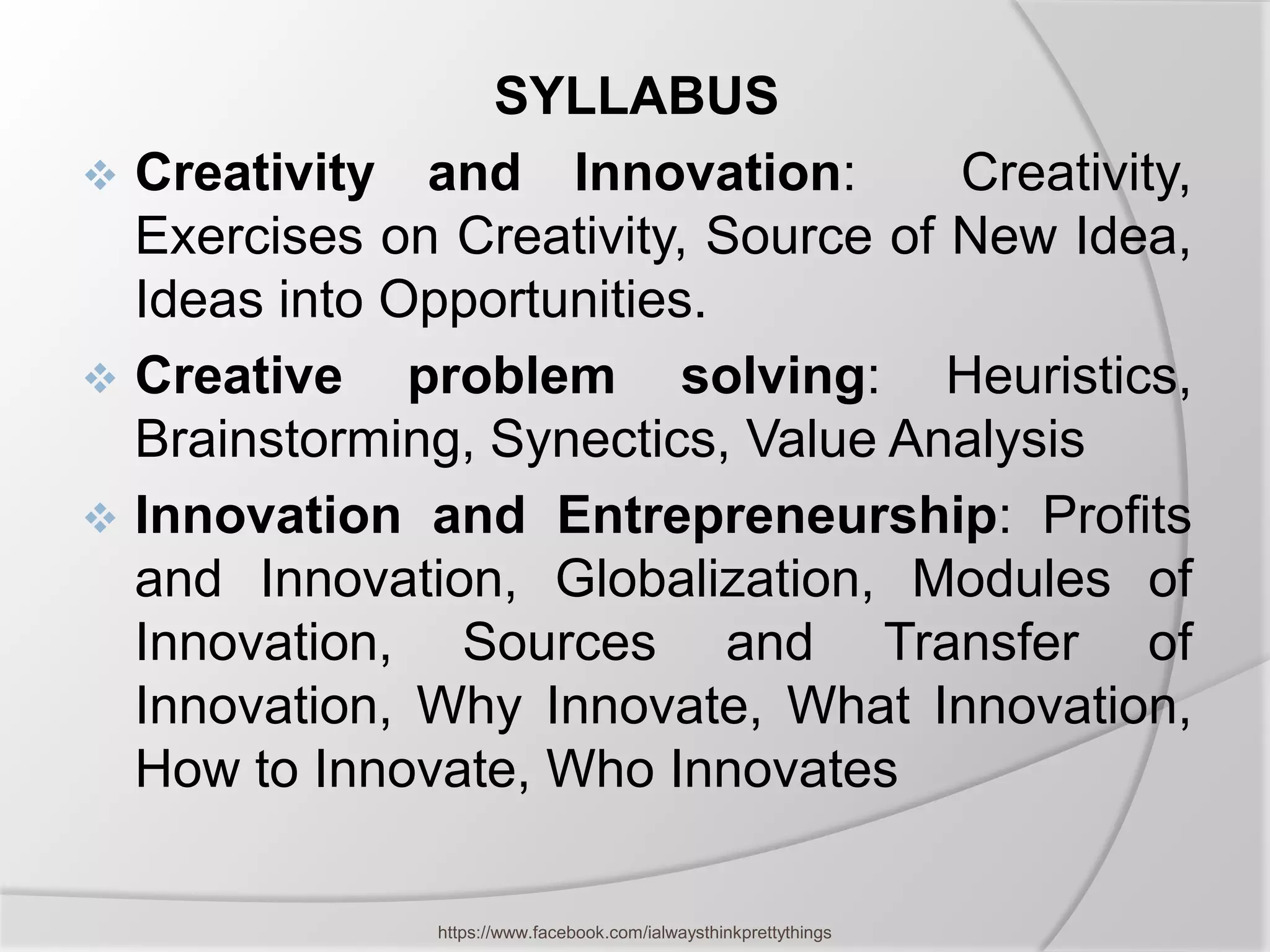 Creativity and innovation | PPTX