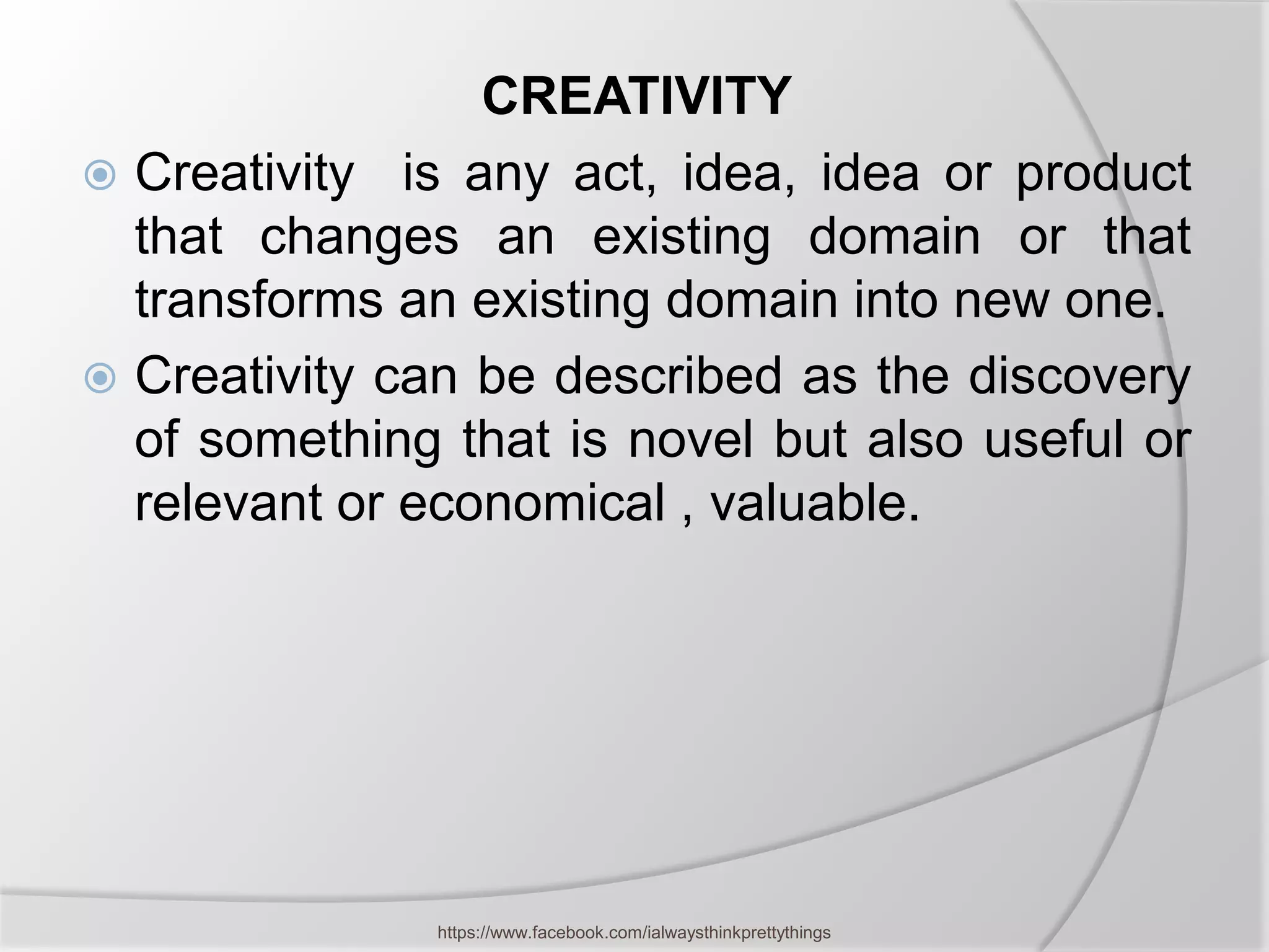 Creativity and innovation | PPTX